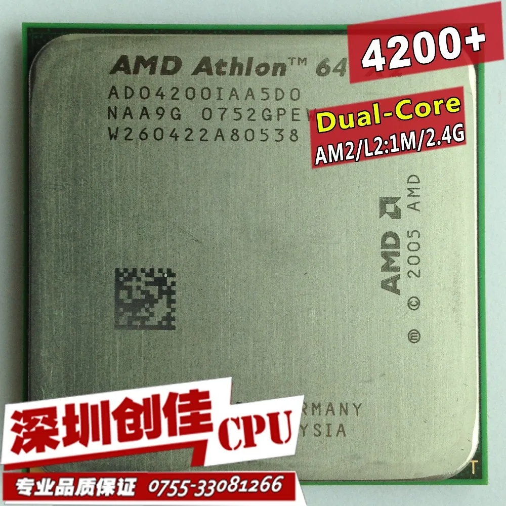 AMD Athlon 64 X2 4200+ 2.2GHz Dual Core Socket AM2 Desktop CPU ...
