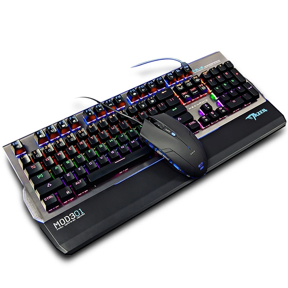 E 3LUE K829 USB Keyboard RGB 104 Keys Gaming Mechanical Keyboard Blue ...