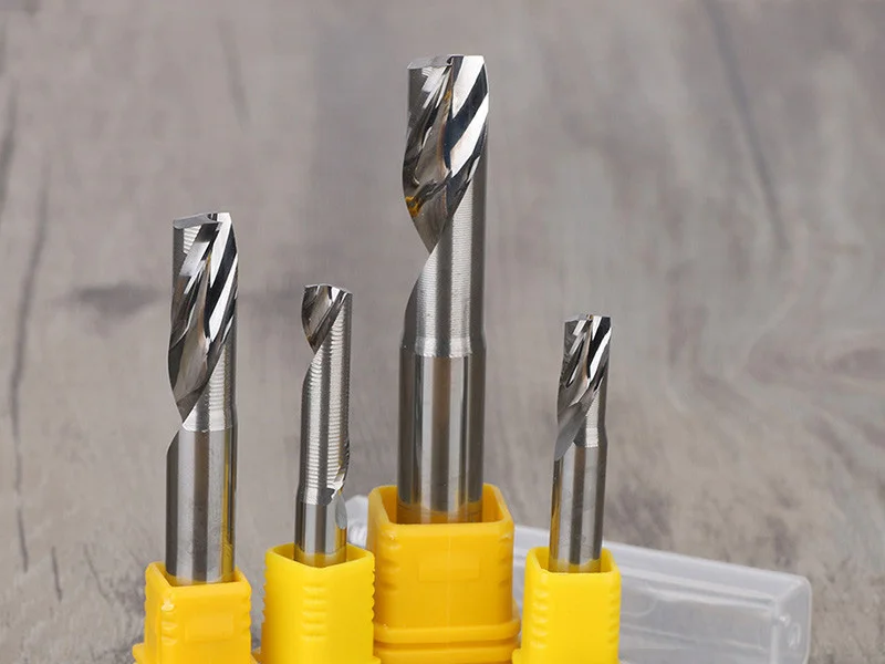 2PCS Single Flute Milling cutters for Aluminum CNC Tools Solid Carbide ...