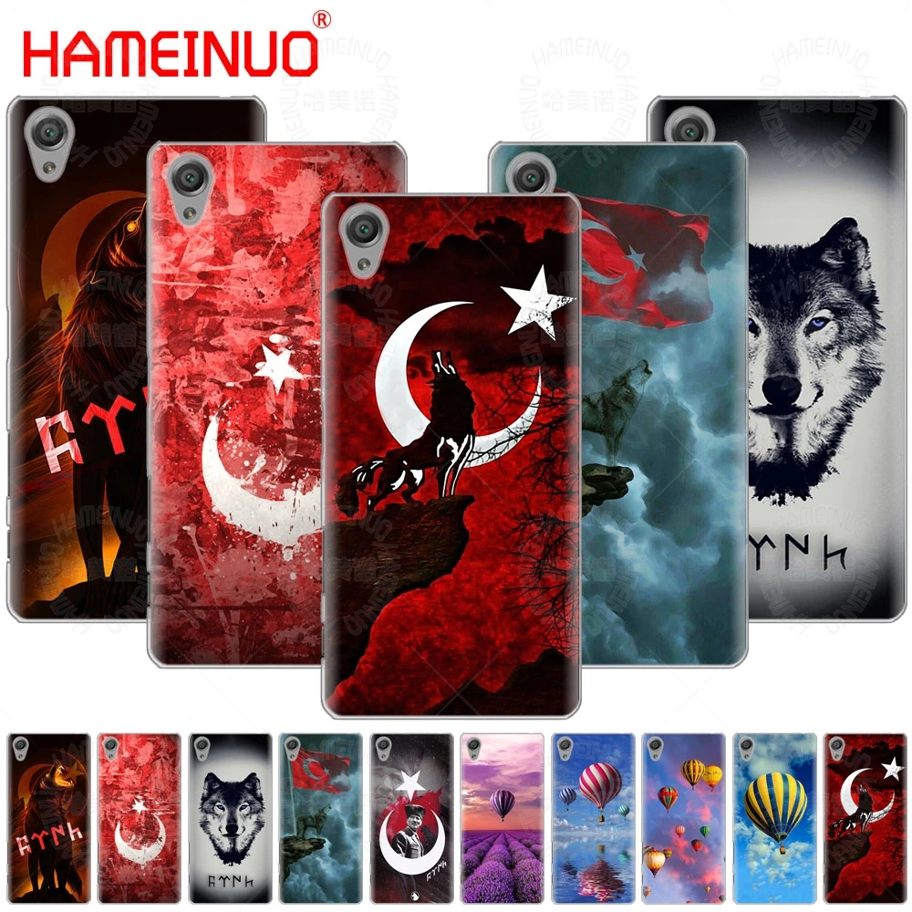 HAMEINUO Turkey Flag Wolf hot air balloon phone Case for sony xperia C6 ...