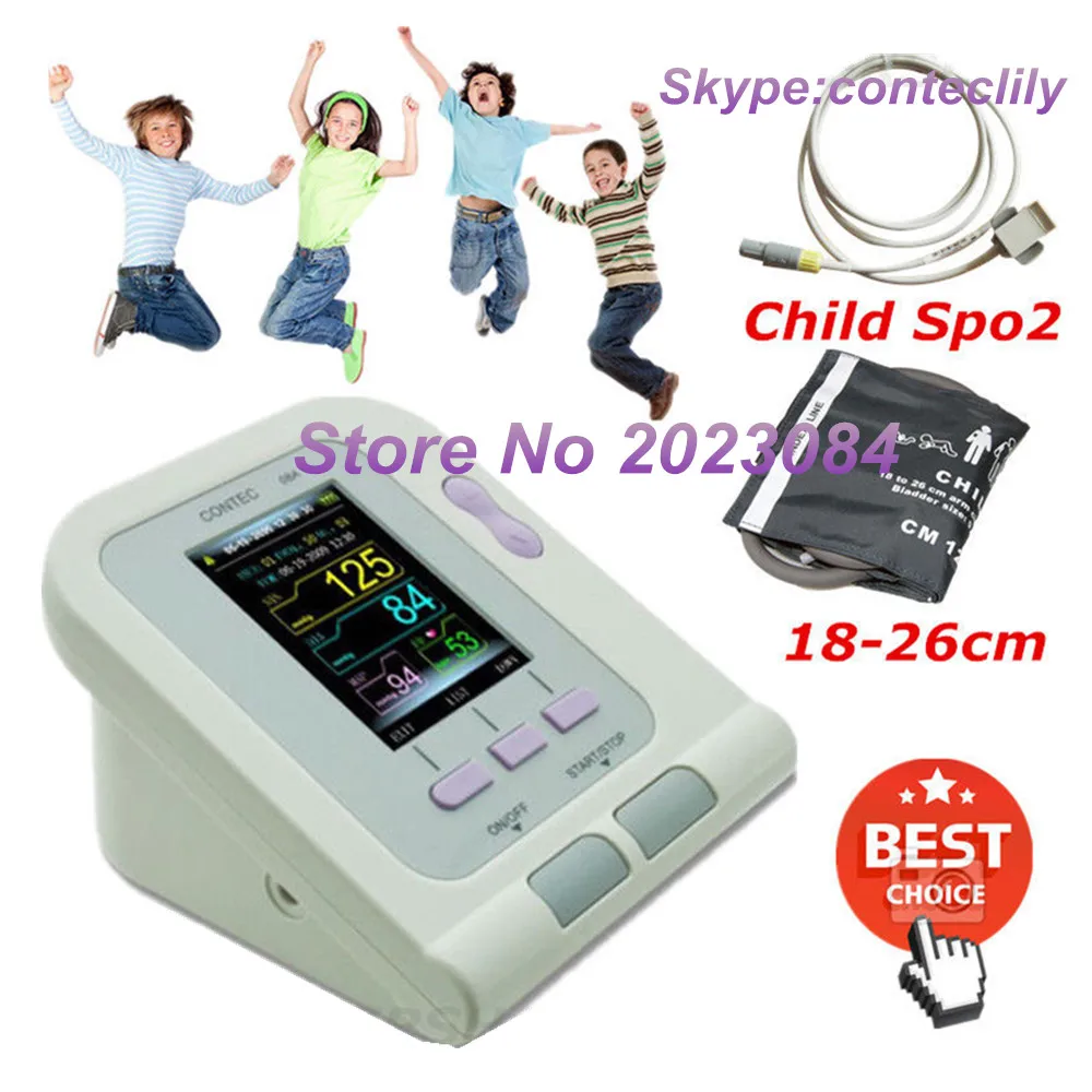 contec08a Child/Kids Digital Blood Pressure Monitor Upper Arm NIBP(16 ...