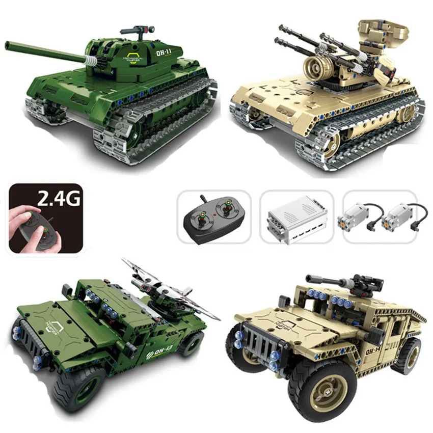 New 4 Models Amred Tank Electric Kids Toy Blocks Special Forces Combat ...
