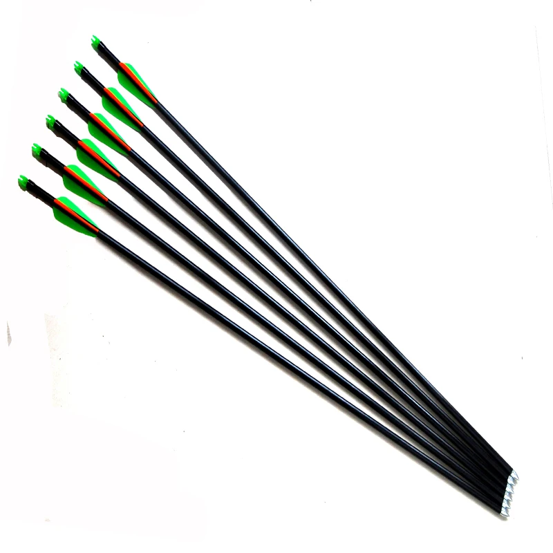 6PCS *32inches 28inches 8mm Fiberglass Plastic Fletching Archery Arrows ...