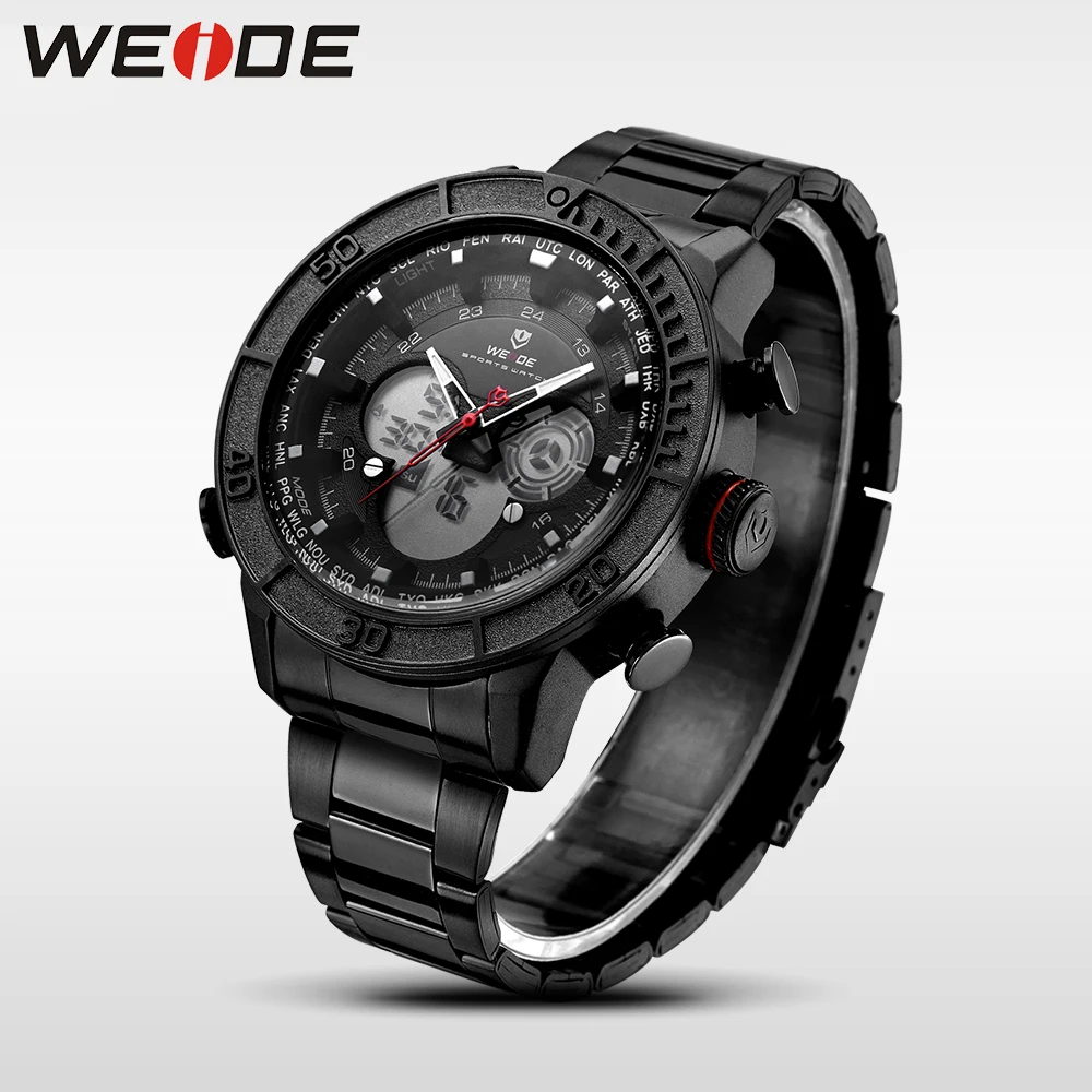 WEIDE new relogio automatico masculino analog sport watch digital led ...
