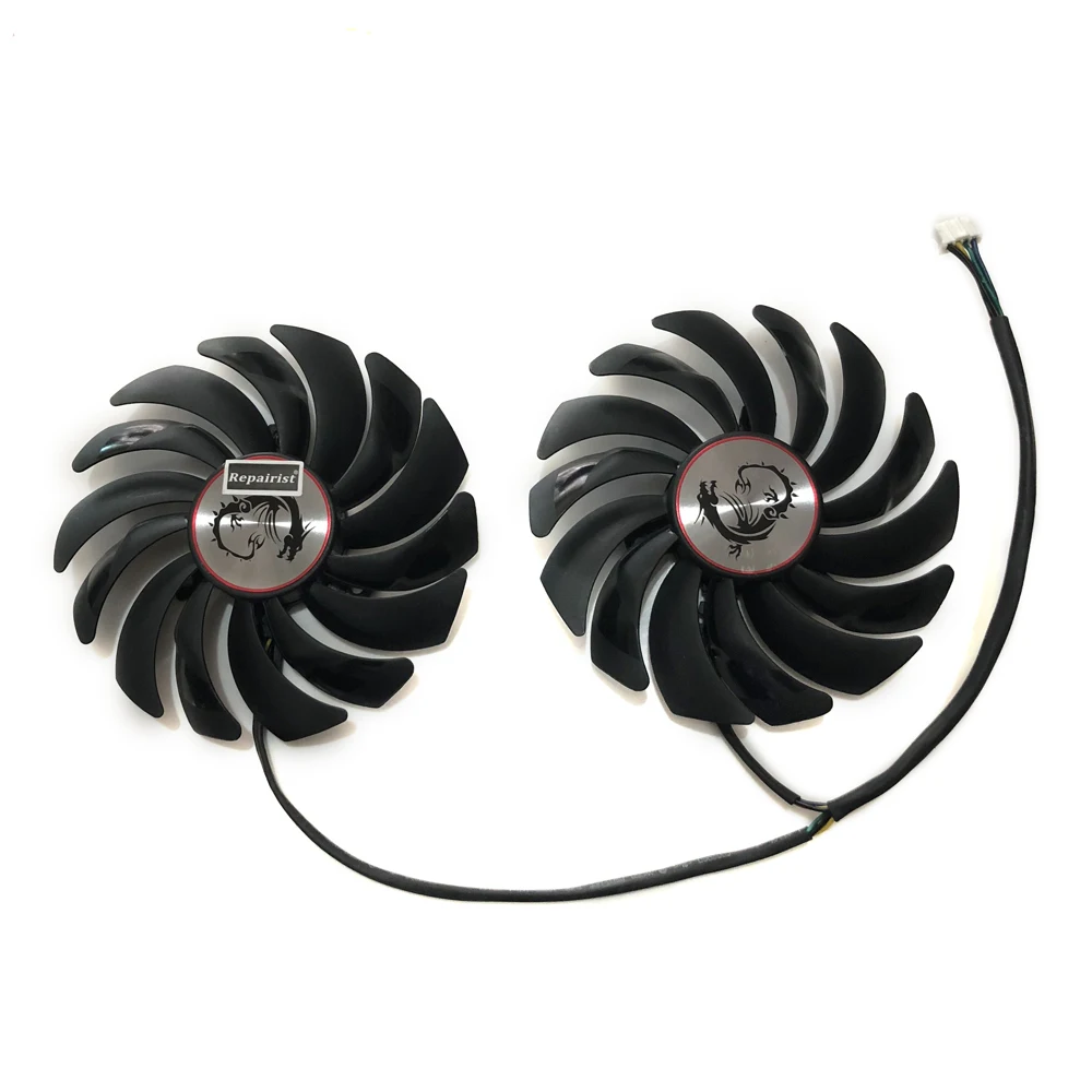 2Pcs/Set RX580 RX480 Video Card Cooling Fan For RX 480 MSI RX 580 asic ...