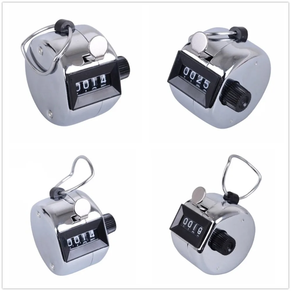 Stainless Metal Mini Handheld Manual 4 Digit Number Hand Tally Counter ...