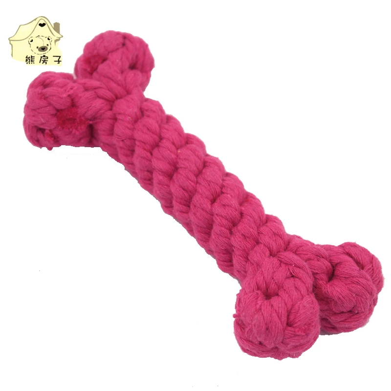 Pink Bone Pet Toys Knitting Chew Dog Toys Honden Speelgoed Pet Toys For ...