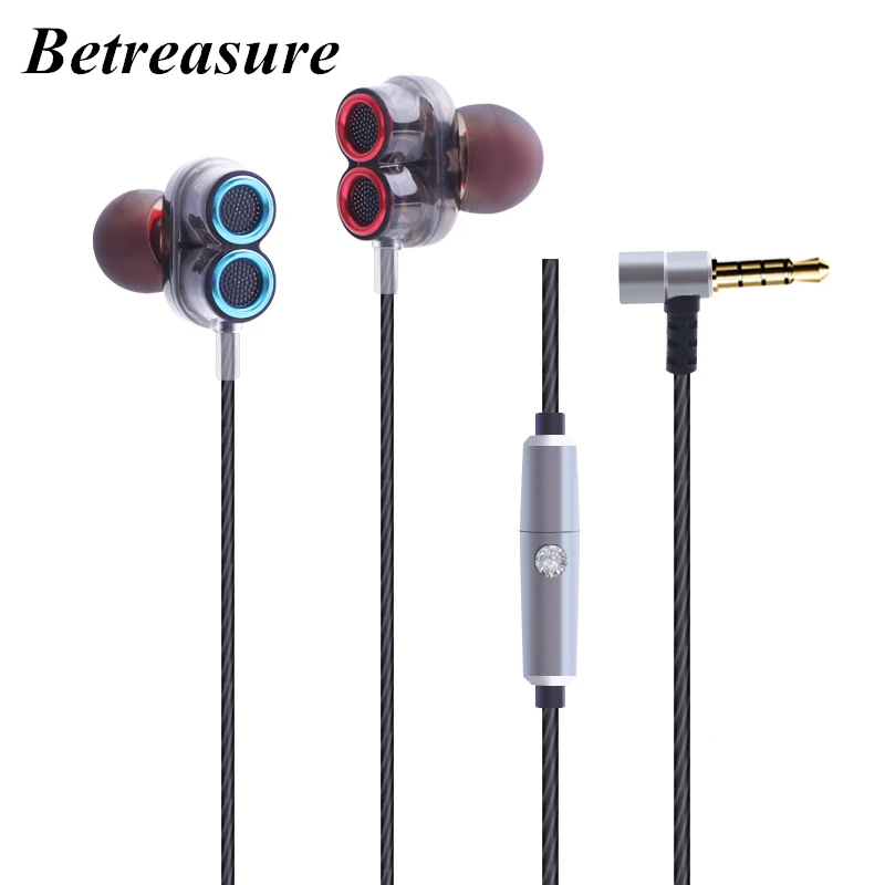 Newest BH21 Double Dynamic Sound Unit In Ear Wired Earphones With ...