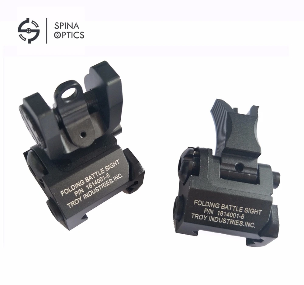 Troy Metal Iron V Shape front Sights Front and Rear Sights Folding Back ...