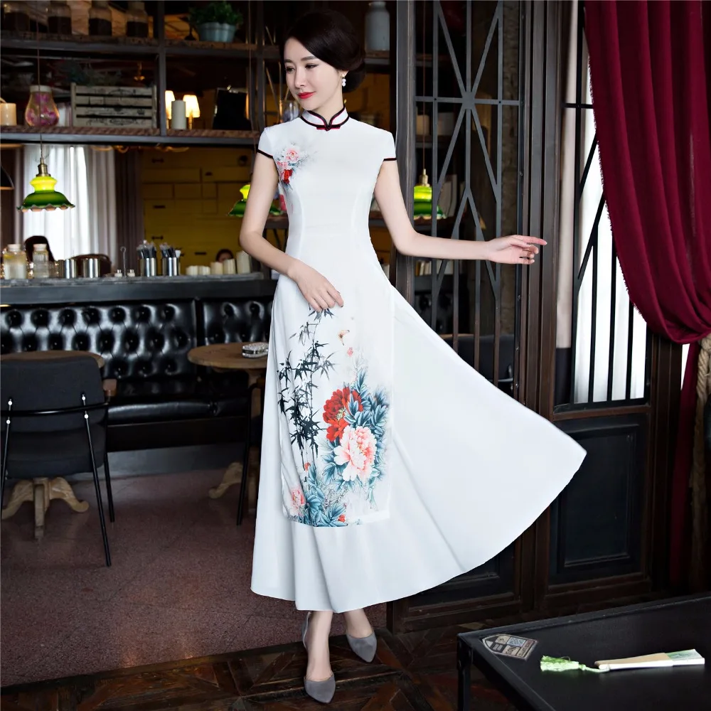 Shanghai Story Spring Aodai Vietnam Cheongsam Dress For Women ...