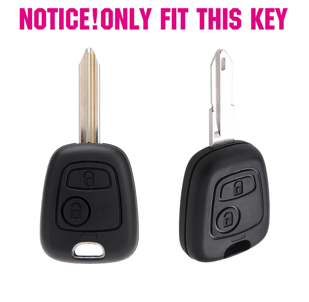 For Toyota Aygo Remote Case Fob 2 Button Silicone Key Cover For Citroen ...