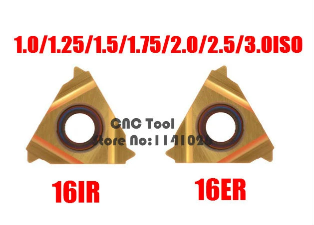 10pcs 16er 16ir 16 Er Ir 1.0/1.25/1.5/1.75/2.0/2.5/3.0 Iso,indexable ...