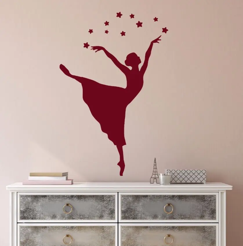 Vinyl Wall Decal Ballerina Ballet Studio Decoration Removable Vinyl ...