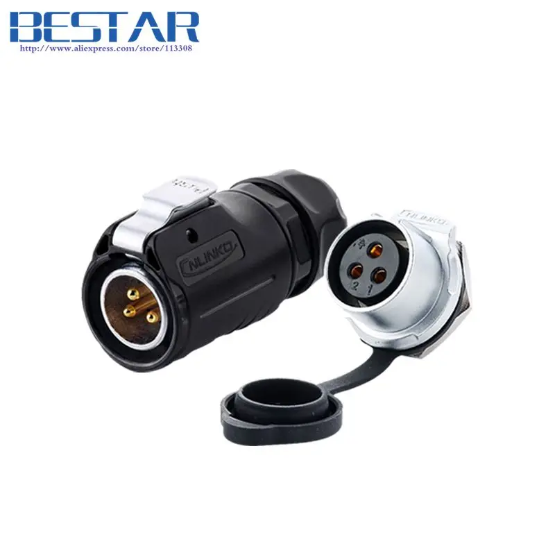 Ip67 Waterproof Connectors 2pin 3pin 4pin 5pin Plug Socket, Industrial ...