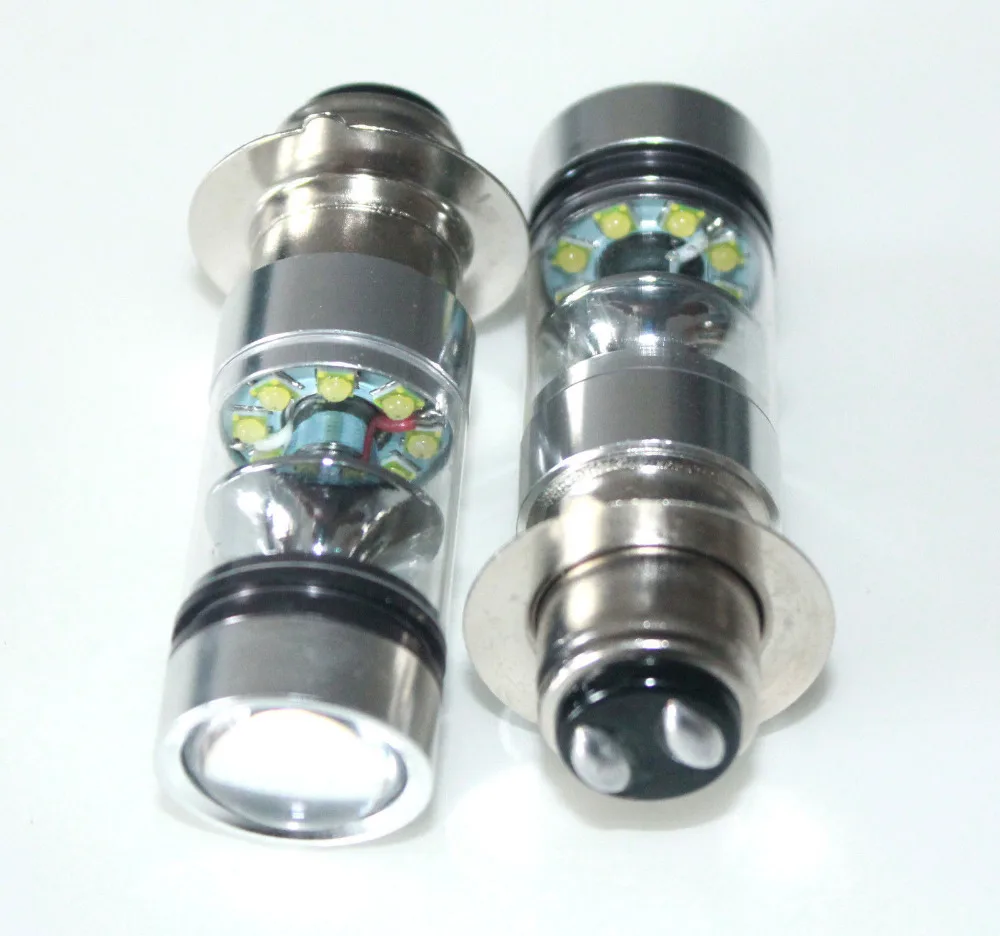 2pc HID White P15D P15D 25 1 H6M 100W LED Projector Lens Fog Light DRL ...