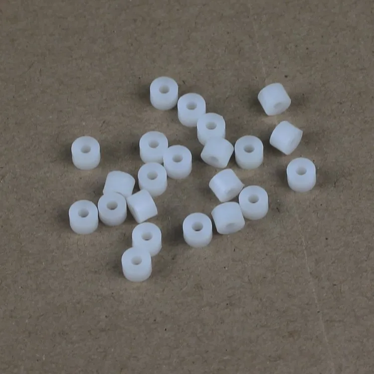80pcs 2.5mm Inner Dia Round ABS Metric Spacer 2mm Length Round Straight ...