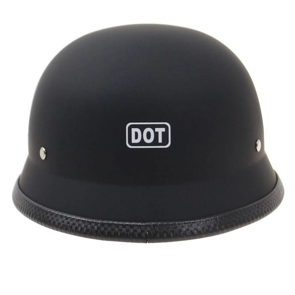 German Leather Motorcycle Helmet Harley WWII Style BLACK Motorcycle ...