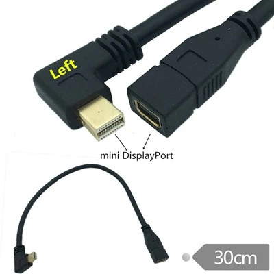 Mini DisplayPort Male To Female 90 Degree Up & Down & Left & Right ...