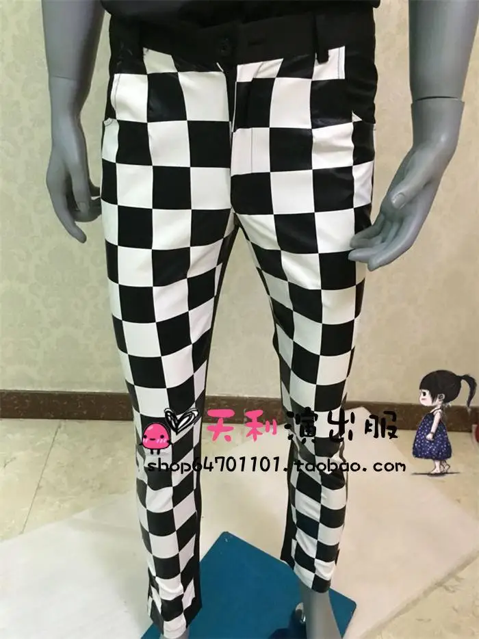 S 5xl ! Hot 2021 New Plus Size Grid Pants Men's Singer Singer Costumes ...