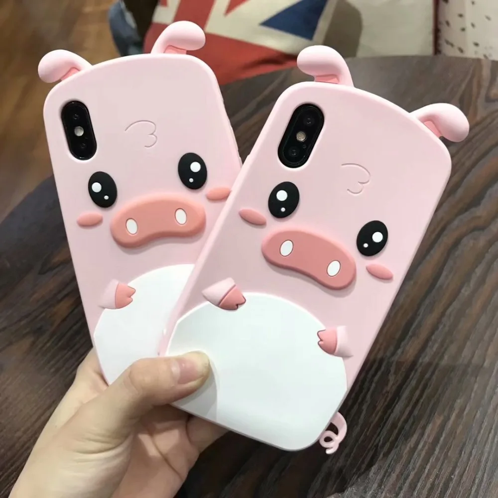 For-iPhone-7-8-Plus-Case-Luxury-Cartoon-Pig-Phone-Cases-For-iPhone-X-XS ...