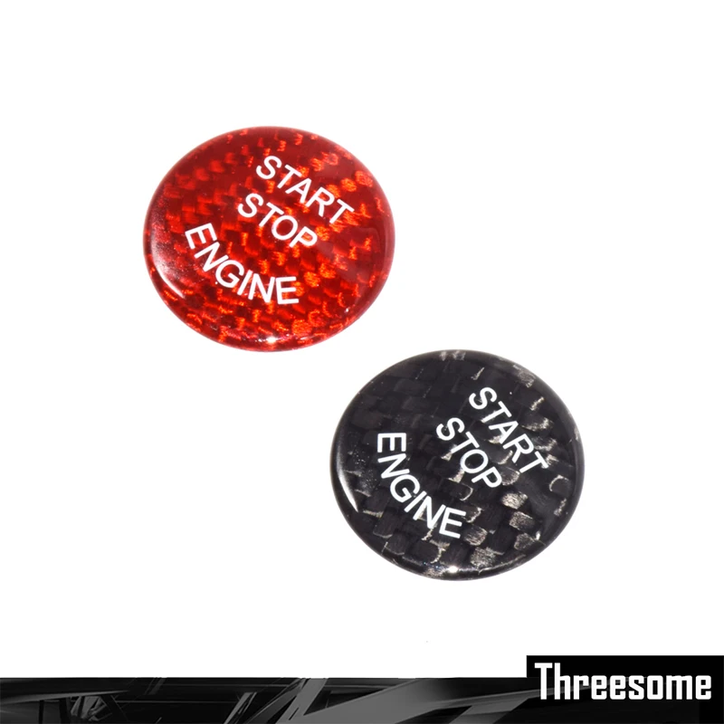 Carbon Fibre Car Engine Start Stop Switch Button Sticker Cover For Bmw ...