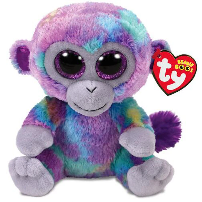 Ty Beanie Boos Stuffed & Plush Animals Purple Monkey Toy 6" 15cm-in ...