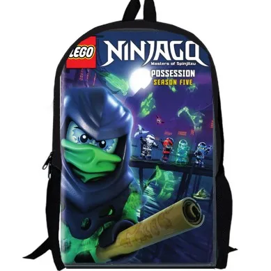 17inch ninja ninja backpack double layer children green ninja Kids ...