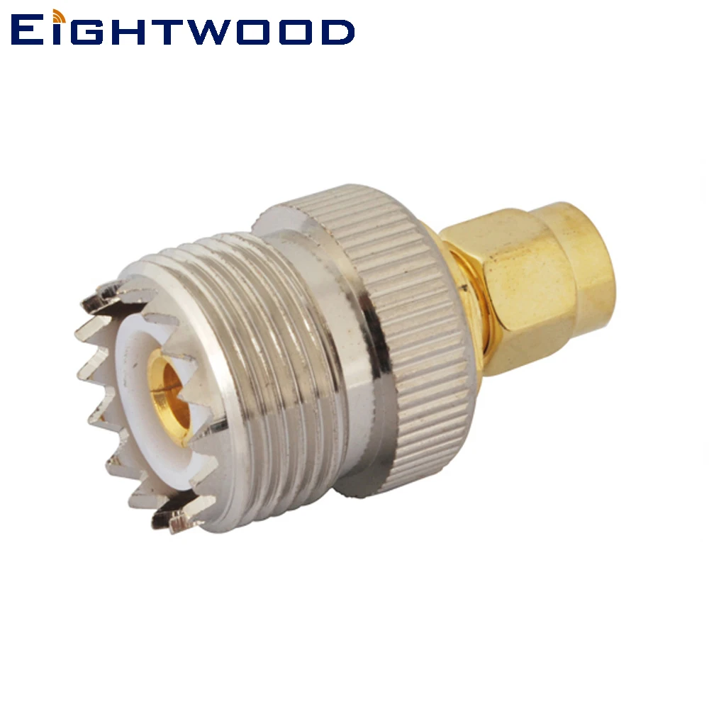 Eightwood Car Cb Radio Walkie Talkie Antenna Adapter Sma Male To Uhf ...