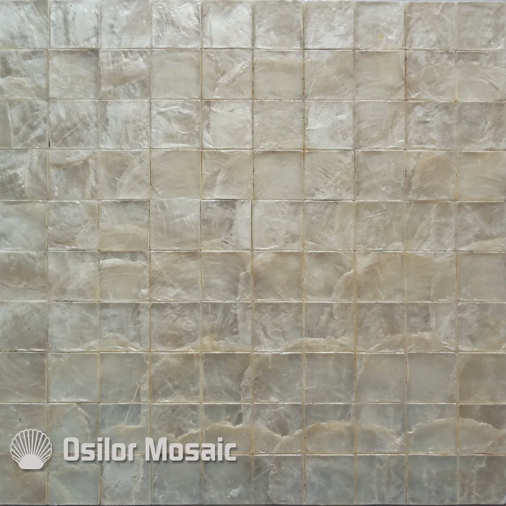 White color natural 100% capiz shell mother of pearl mosaic tile for ...
