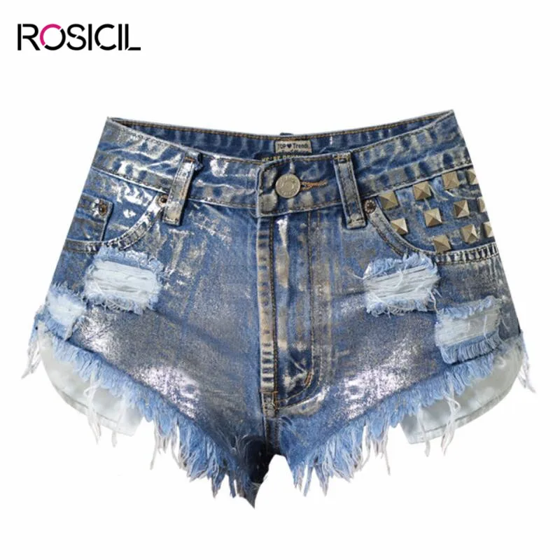Summer Fashion Design Femme Shorts Plus Size High Waist Denim Shorts