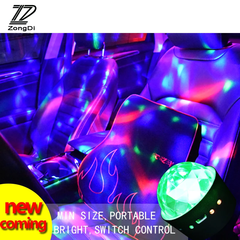ZD Lámpara LED de ambiente para coche, luz RGB para DJ, Seat Leon, Ford ...