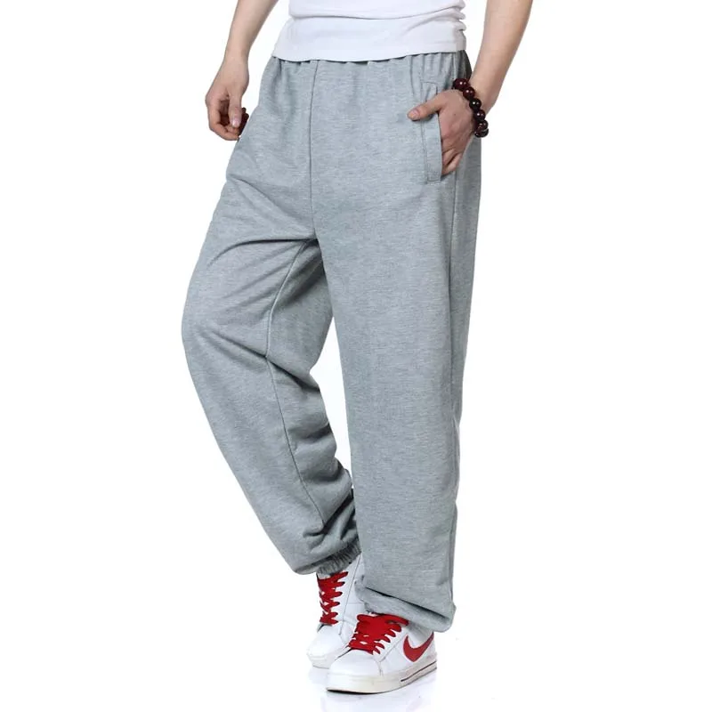 Plus size men's clothing male loose hiphop hip hop sports health pants ...