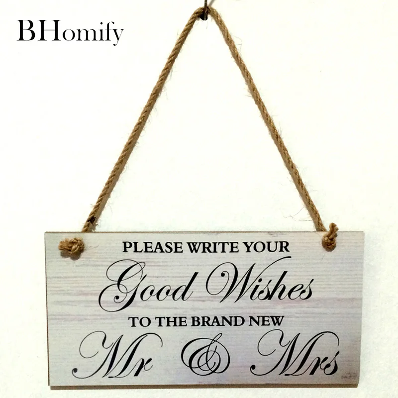 BHomify 203mm Good Wishes Mr Mrs Wooden Wedding Photo Props Wedding bhomify-203mm-good-wishes-mr-mrs-wooden-wedding-photo-props-wedding
