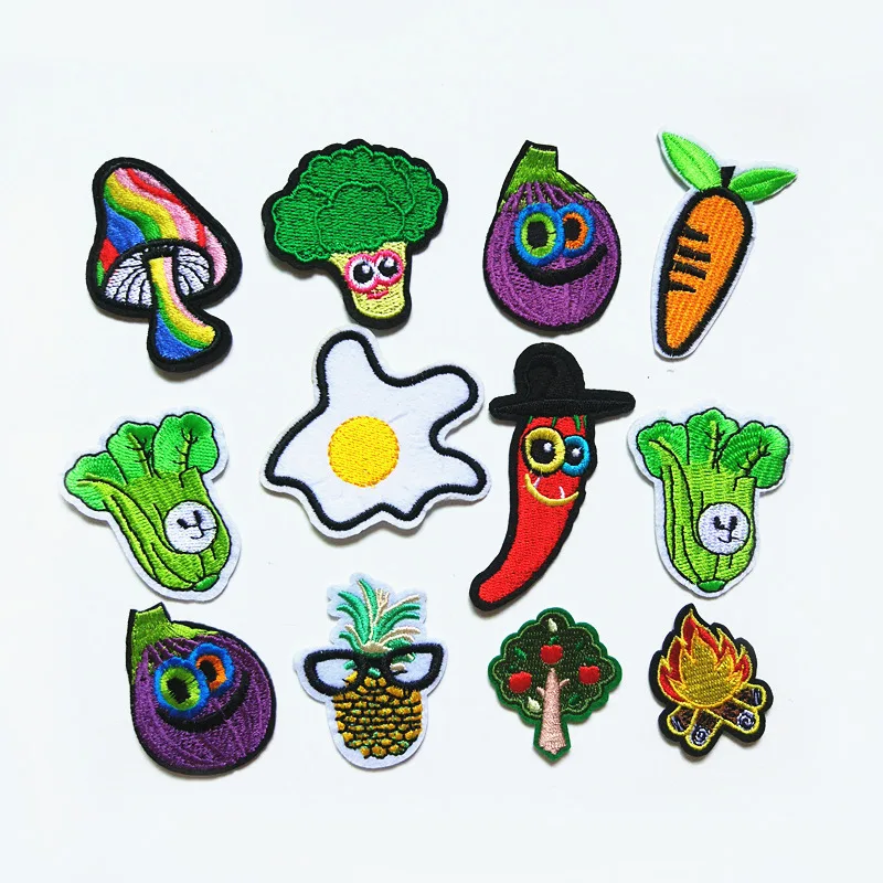 Embroidery fruit patches child style patches Cartoon vegetable patch ...