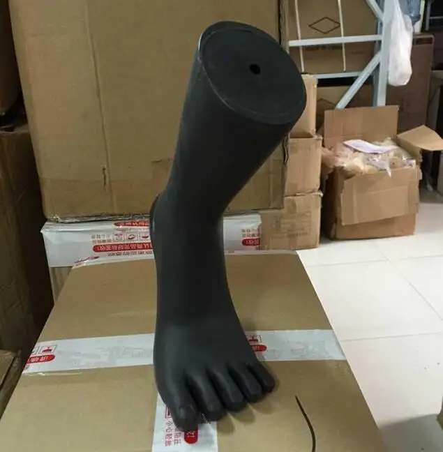Skin and black color Glossy Male Mannequin Foot Sock Display with base ...
