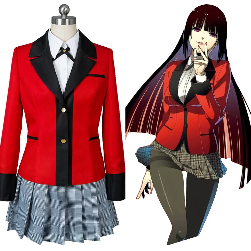 Kakegurui Cosplay Yumeko Jabami Costume Compulsive Gambler Kakegurui ...