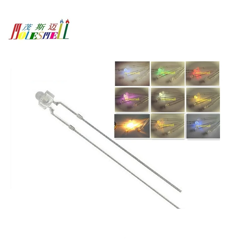 10pcs-1-8mm-led-Red-Yellow-Blue-Green-White-Orange-Purple-Pink-Warm ...