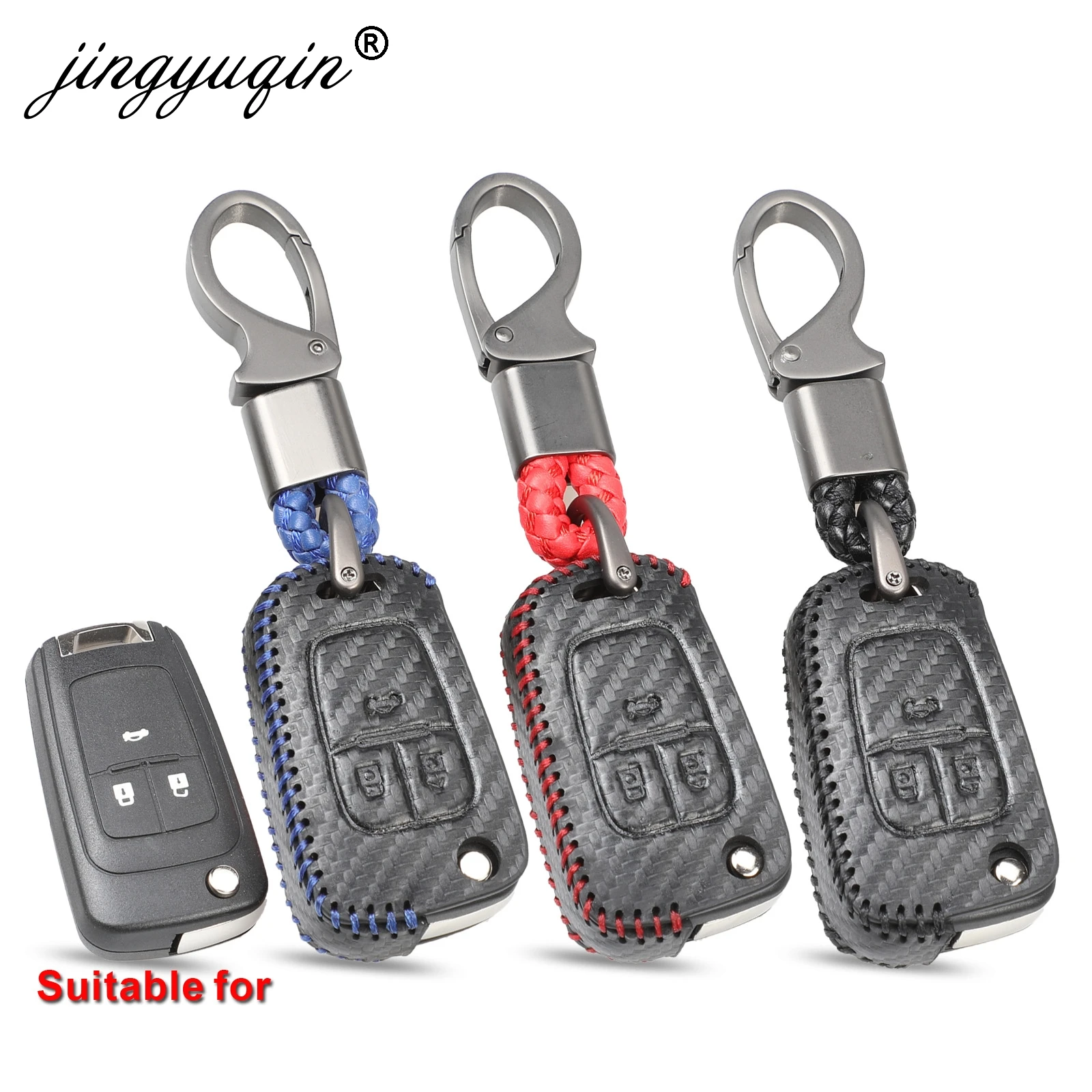 Car-Styling-Carbon-Leather-Key-Cover-Case-for-Chevrolet-Cruze-Aveo-Trax ...