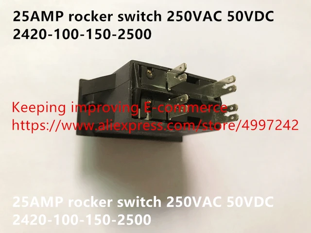 1pc For JOEMEX 2420-100-150-2500 25AMP 250VAC Rocker Switch Breaker # ...