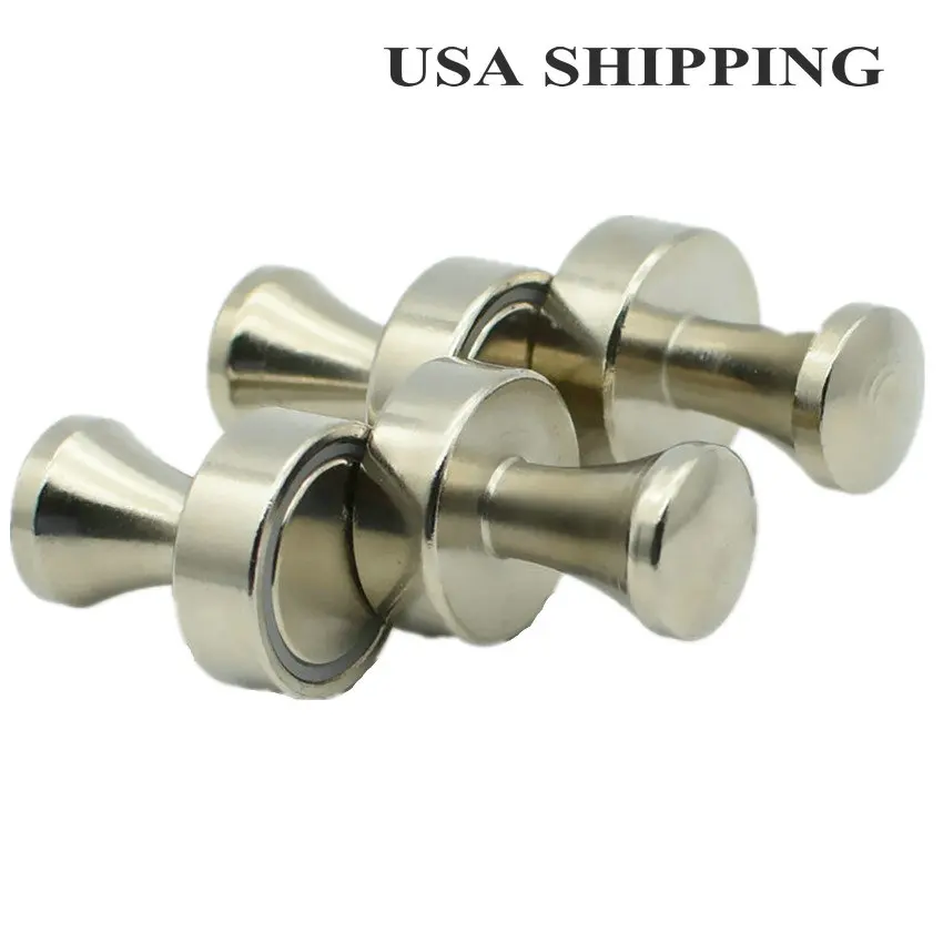 Steel Magnetic Push Pins Strong Magnets for Fridge Bathroom Kitchen ...