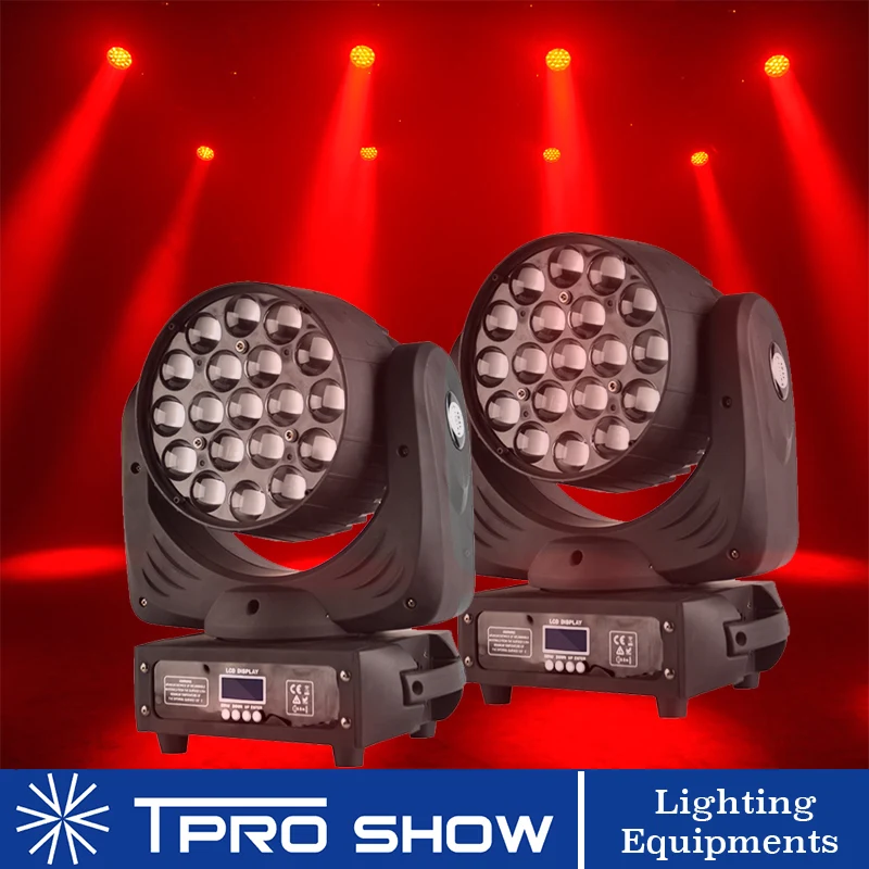 2 Stuks Moving Head 19X15 W Zoom Led Wassen Podium Verlichting Effect ...