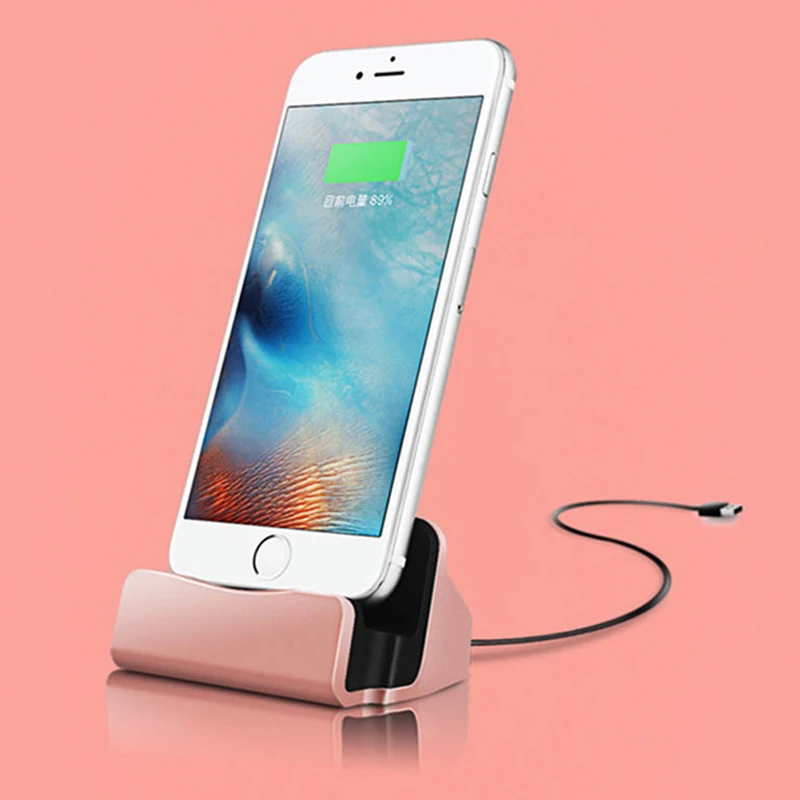 Soporte Base de carga Base estación para iPhone 7 6X8 Cable USB ...