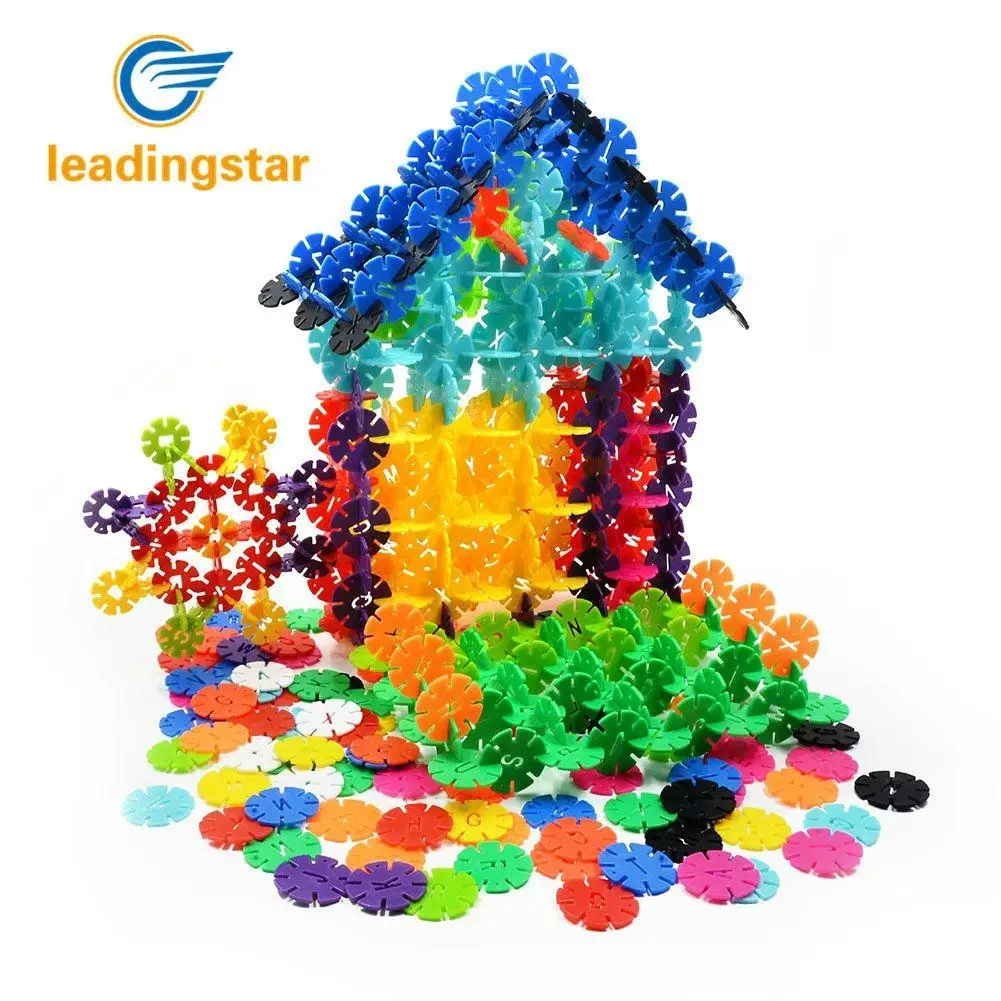 LeadingStar 400PCS Thickened Snowflake Bricks Colourful Building Blocks ...