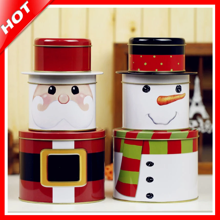 2017 New Christmas Tin Box Set Gift Candy Cookie Storage Seal Box ...