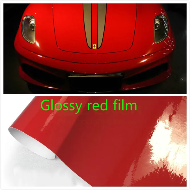 400mm x 1520mm Glossy red Vinyl Wrap Car and motorcycle sticker ...