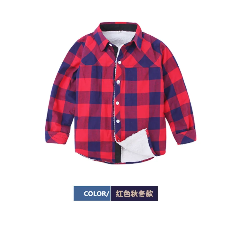 Бархатные рубашки для мальчиков детские рубашки в клетку Детские ...