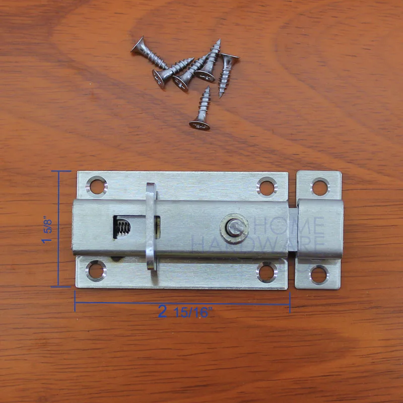 one pc stainless steel spring loaded door latch gate lock 3"|spring ...