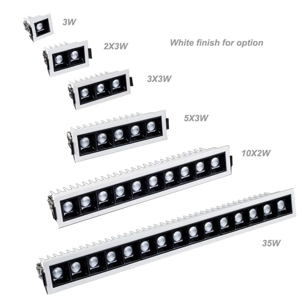 Black Body Super Fin High CRI Glare-free LED Accent Recessed Linear ...