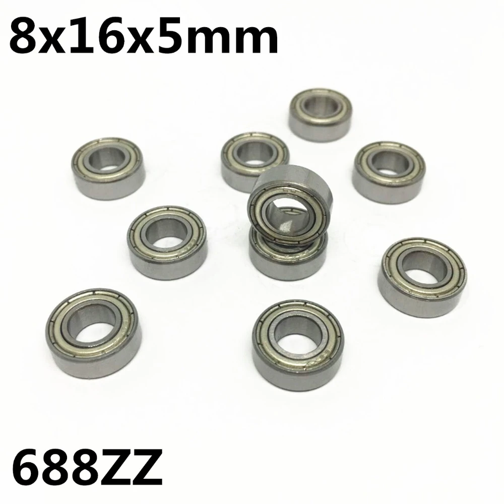 10Pcs 688ZZ L 1680ZZ 8x16x5mm 깊은 홈 볼 베어링 소형 베어링 고속 고급 고품질 688Z|bearings ...
