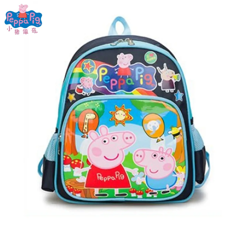 2019 New Peppa Pig Kindergarten School Bag Cartoon Action Figure Print ...